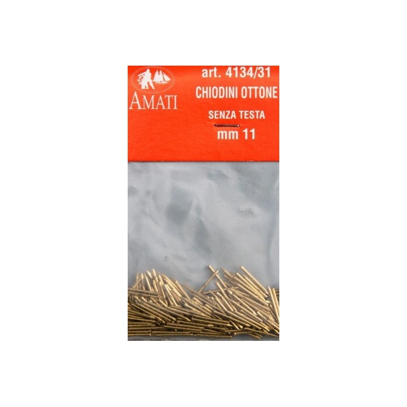 Chiodini in ottone da 11 mm senza testa 200 pezzi circa