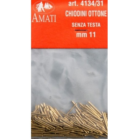 Chiodini in ottone da 11 mm senza testa 200 pezzi circa