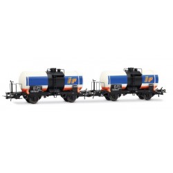 Rivarossi HR6709 set 2 carri cisterna FS 2 assi IP senza garitta epoca ...