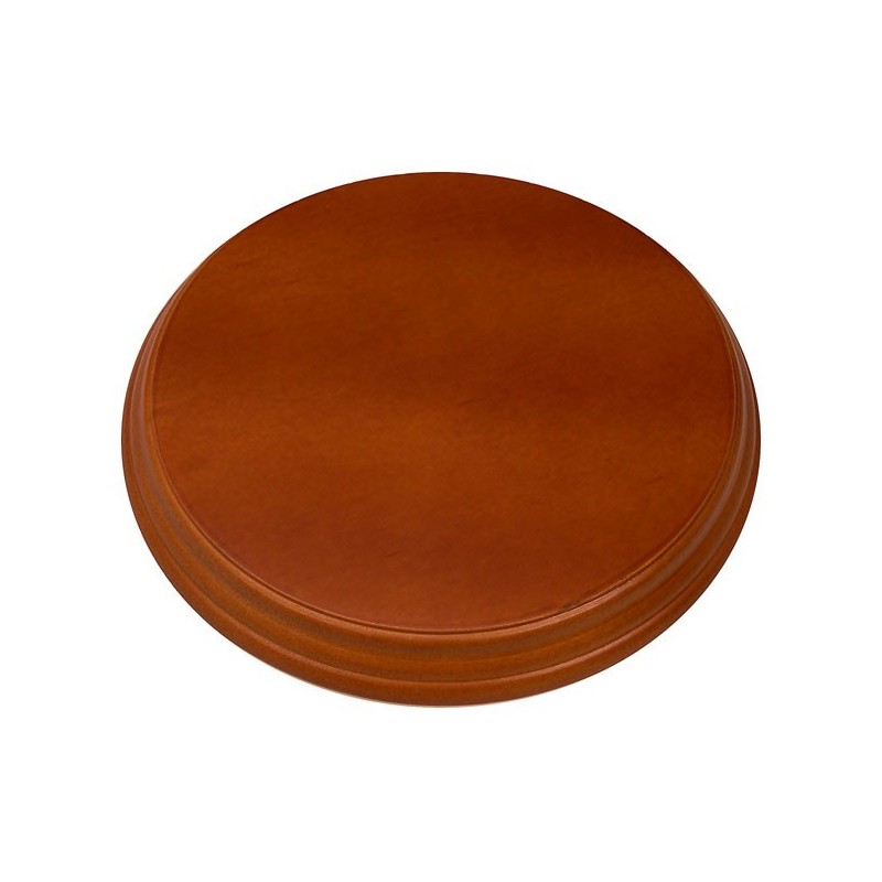Socle rond en bois verni 70 mm